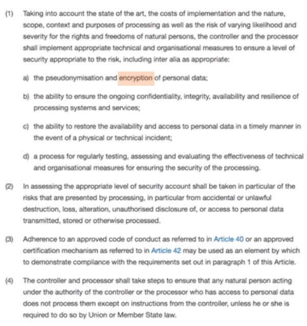 Gdpr Database Encryption